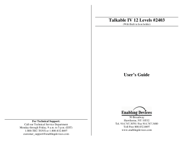 Rehabmart Talkable IV 12 Levels User Manual | Manualzz