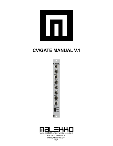 Malekko CV.GT Manual | Manualzz