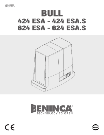 Beninca BULL 624 ESA.S - Gate Opener Manual | Manualzz