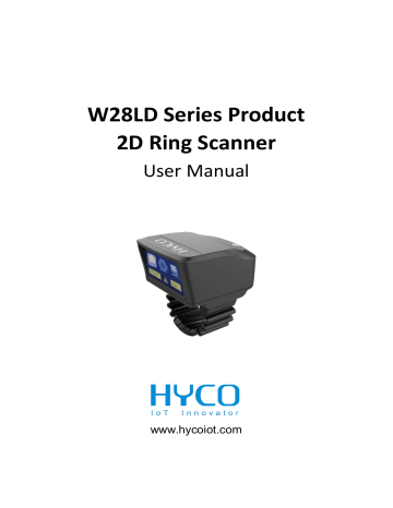 Hyco W28LD Series User Manual: 2D Ring Scanner | Manualzz