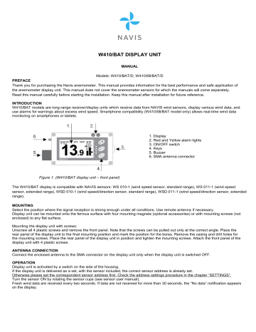 NAVIS W410/BAT Manual | Manualzz