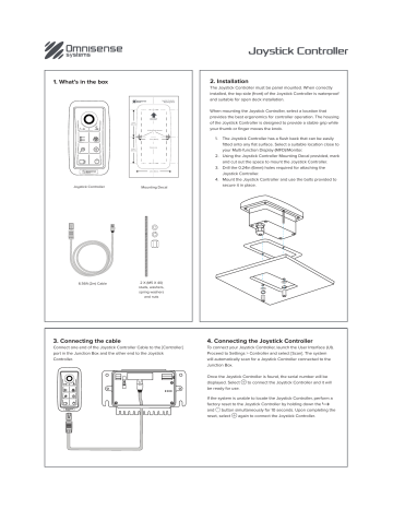 Omnisense Systems Joystick Controller Quick Start Manual | Manualzz