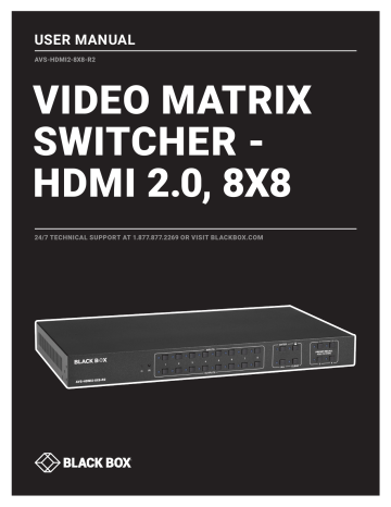 Black Box AVS-HDMI2-8X8-R2 User Manual | Manualzz