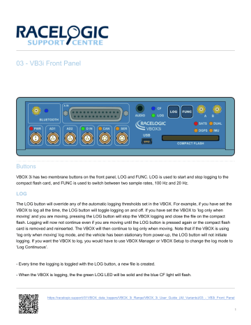 Racelogic VBOX 3i Manual | Manualzz