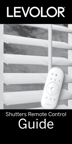 LEVOLOR Shutters Remote Control Manual | Manualzz