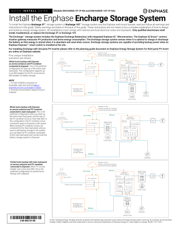 enphase ENCHARGE-3T-1P-NA Quick Install Manual | Manualzz