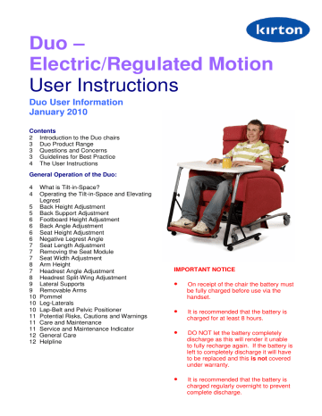 KIRTON Duo Minor User Instructions - Read & Download | Manualzz