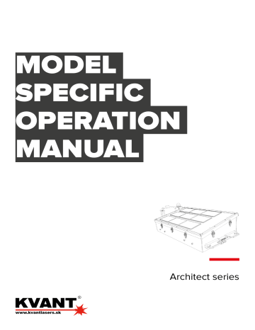 KVANT Architect 55, Architect Series Operation Manual | Manualzz