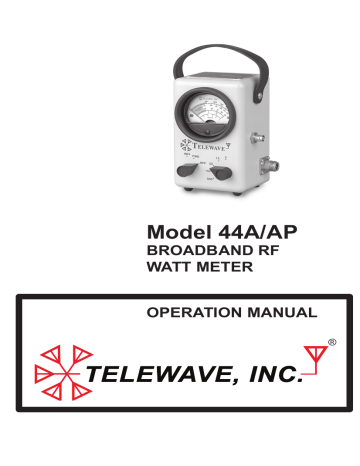 TELEWAVE 44AP Operation Manual | Manualzz