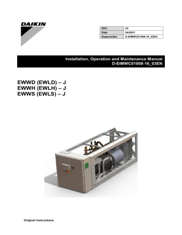 Daikin EWWD-J Installation Manual | Manualzz