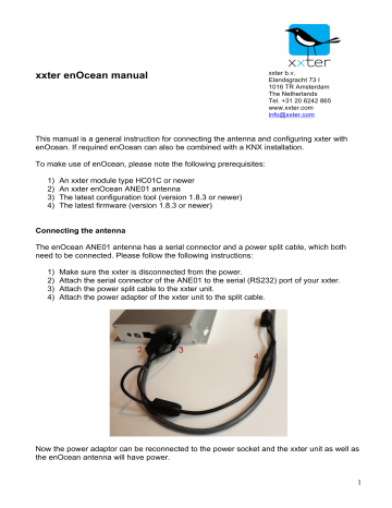 xxter enOcean ANE01 Manual - Connecting enOcean Devices | Manualzz