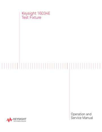 Keysight 16034E: Operation & Service Manual - Download PDF | Manualzz