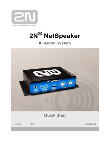 2N NetSpeaker Quick Start Manual | Download PDF | Manualzz