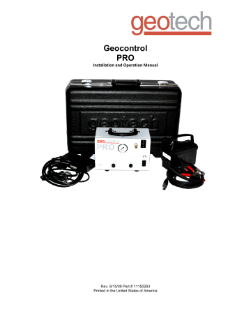Geotech Geocontrol PRO Installation And Operation Manual | Manualzz