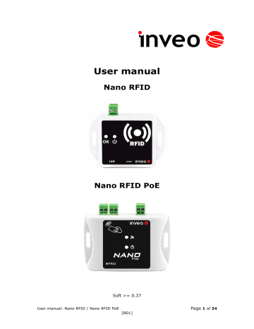 inveo Nano RFID User Manual: Networking and RFID Tag Reading Guide ...