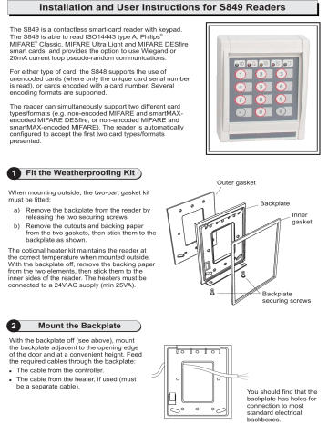 G4S S848 Installation And User Instructions | Manualzz