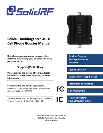SolidRF BuildingForce 4G-X Manual | Cellular Signal Booster Guide ...