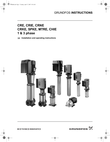 Grundfos MTRE Installation & Operating Instructions | Manualzz