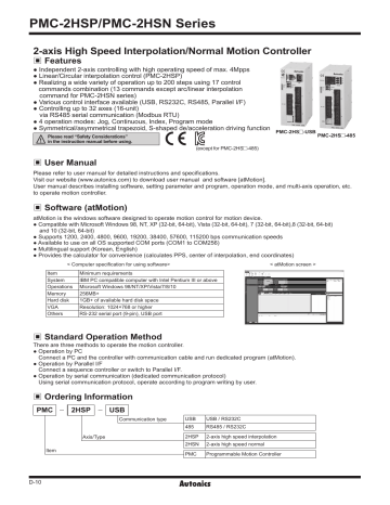 Autonics PMC-2HS Series User Manual - Download & Read Online | Manualzz