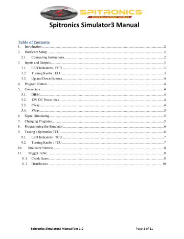 Spitronics Simulator 3 Manual: Testing ECUs, TCUs, and More | Manualzz