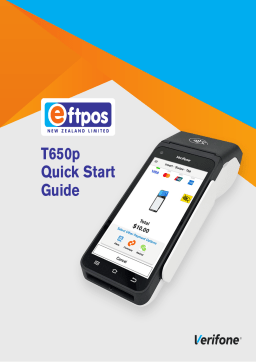 VeriFone T650P - Quick start Guide, User manual
