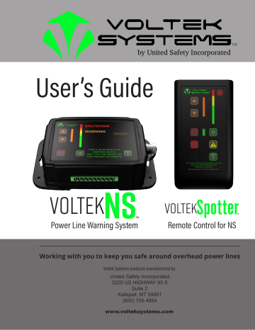 Voltek NS Power Line Warning System User Manual | United Safety Incorporated | Manualzz