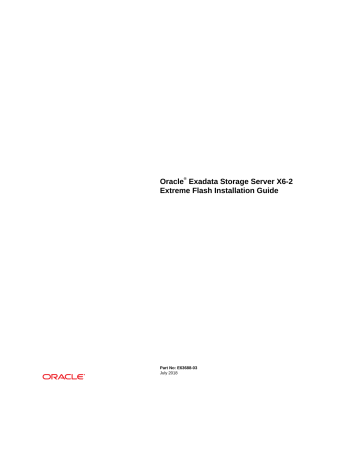 Oracle EXADATA X6-2 Installation Manual | Manualzz