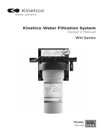 Kinetico WH-NS Water Filtration System Manual | Manualzz