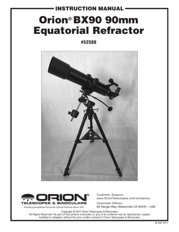 ORION TELESCOPES & BINOCULARS BX90 Instruction Manual | Manualzz