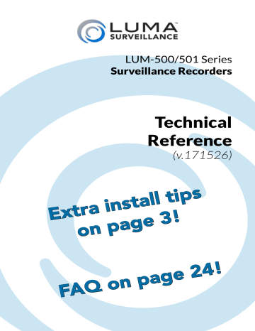 Luma Surveillance LUM-500-DVR-4CH Technical Reference Manual | Manualzz