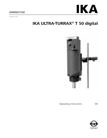 IKA ULTRA-TURRAX T50 basic Operating Instructions Manual | Manualzz