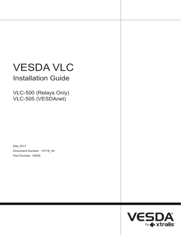 VESDA VLC-505 Installation Manual - Xtralis | Manualzz