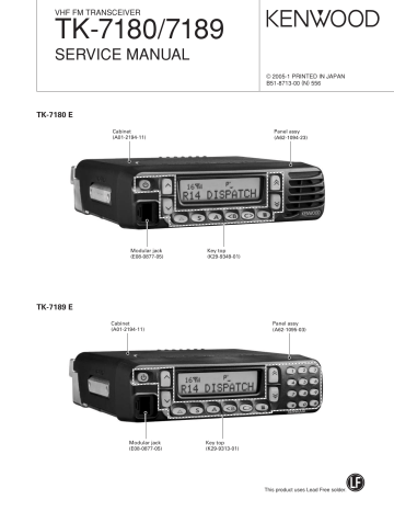 Kenwood TK-7180 Service Manual | Manualzz