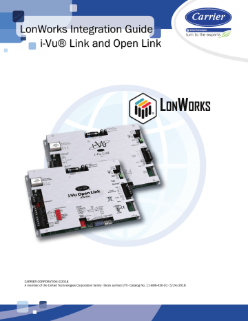 Carrier LonWorks i-Vu Link Integration Manual | Manualzz