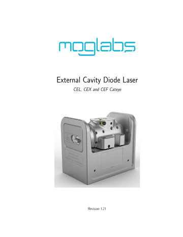 MOGlabs CEL Manual - Cateye External Cavity Diode Laser | Manualzz