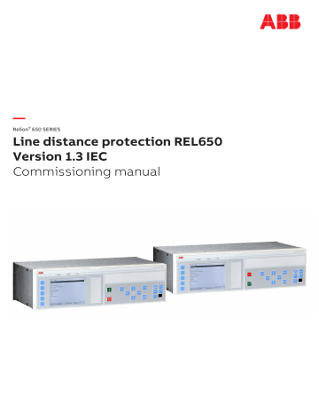 RELION 650 SERIES Commissioning Manual - ABB | Manualzz