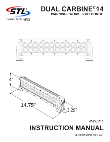 SpeedTech Lights DUAL CARBINE 14 Instruction Manual | Manualzz