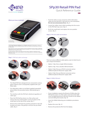 Spire Payments SPp30 Quick Reference Manual | Manualzz