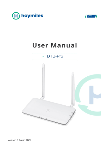Hoymiles DTU-Pro User Manual - Download & Read Online | Manualzz