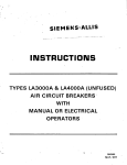 Siemens GMSG Vacuum Circuit Breaker Instruction Manual | Manualzz