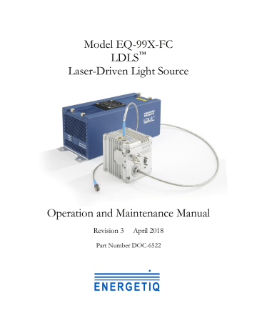 Energetiq LDLS EQ-99X-FC Operation Manual | Manualzz