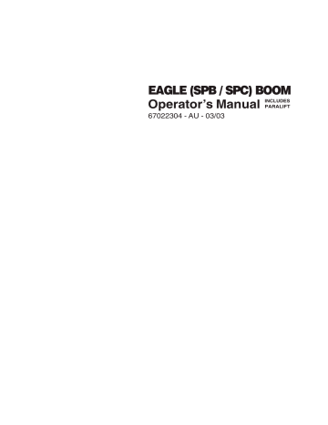 Hardi EAGLE SPB BOOM Operator's Manual | Manualzz