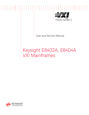 Keysight E8404A VXI Mainframe User and Service Manual | Manualzz