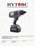 Hytorc LITHIUM SERIES II Electric Torque Tool Owner's Manual | Manualzz
