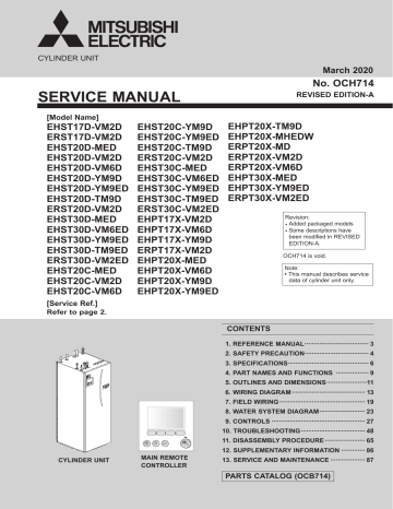 Mitsubishi Electric ecodan EHST20C-YM9D Service Manual | Manualzz