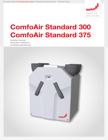 Zehnder Rittling ComfoAir Standard 375 Installer Manual | Manualzz