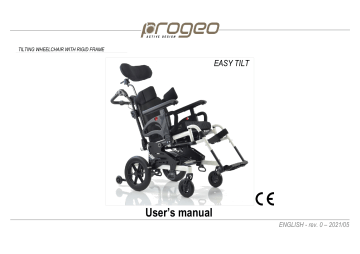 Progeo Easy Tilt User Manual - Wheelchair Guide | Manualzz