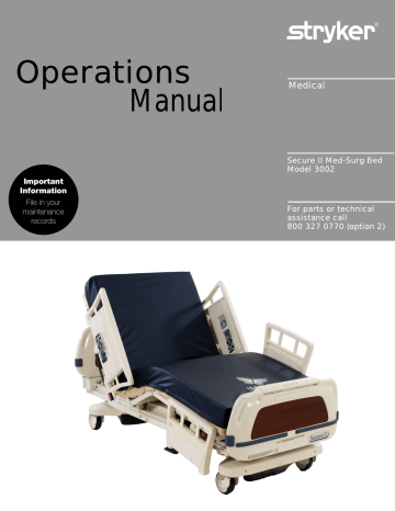 Stryker Secure II Med-Surg Bed User Manual | Manualzz