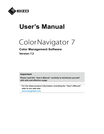 Eizo ColorNavigator 7 User Manual | Manualzz