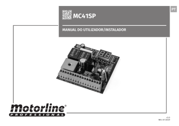 Manual do Utilizador/Instalador MC41SP - Motorline | Manualzz